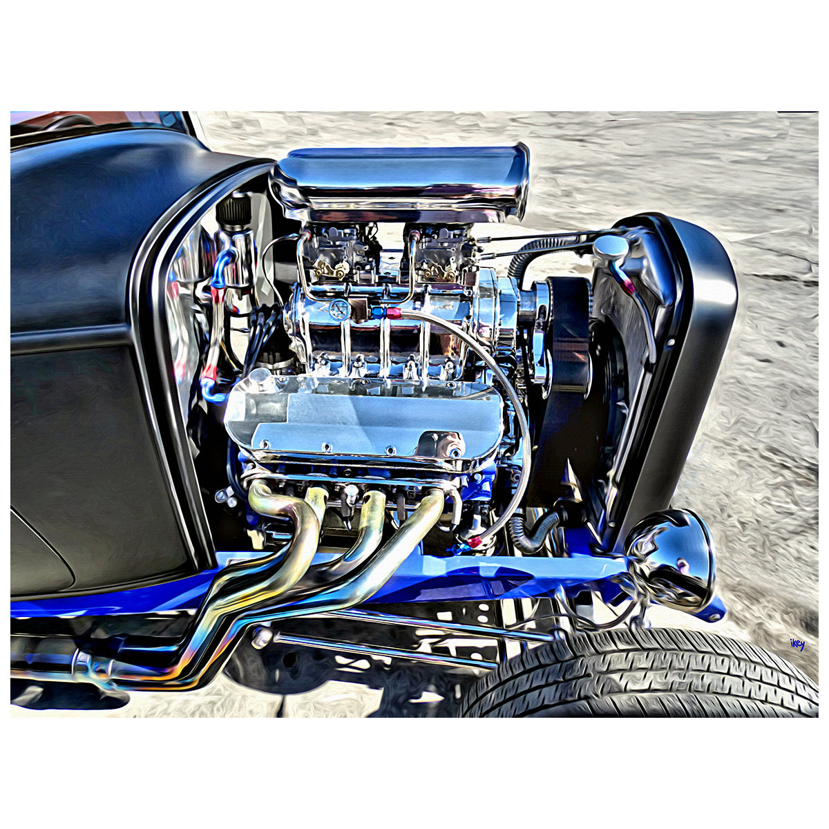 Classic Gasser Engine – Art by Ikey